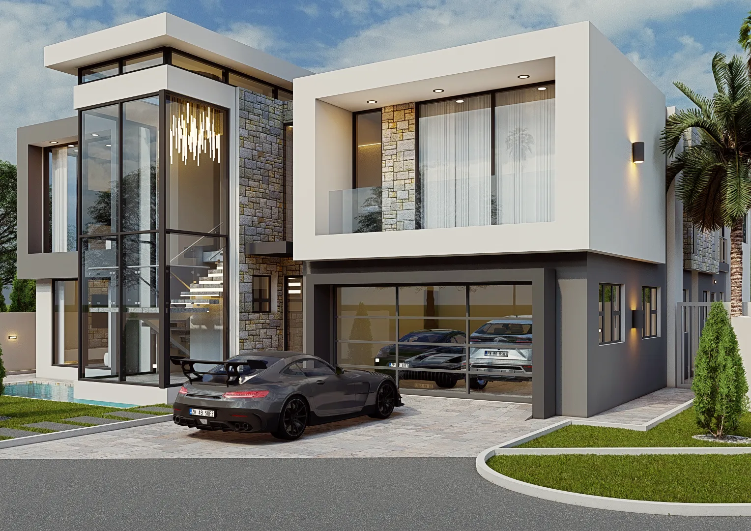 Rectilinear Atrium Residence | Amiez Studio